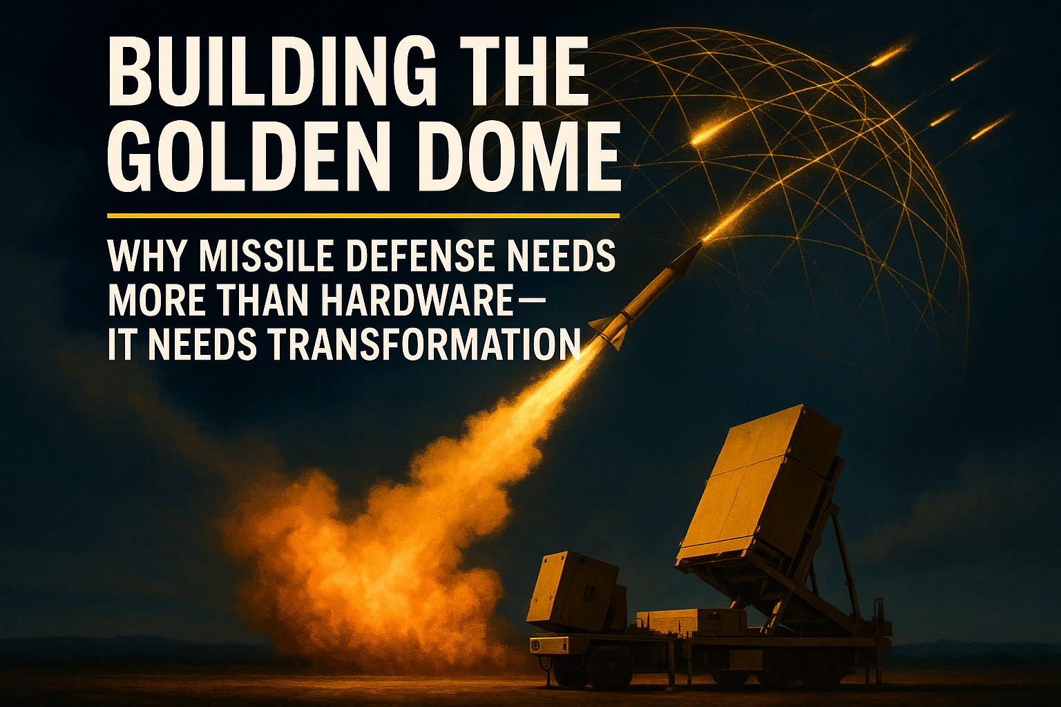 Building The Golden Dome: Why Missile Defense Needs More Than Hardware ...
